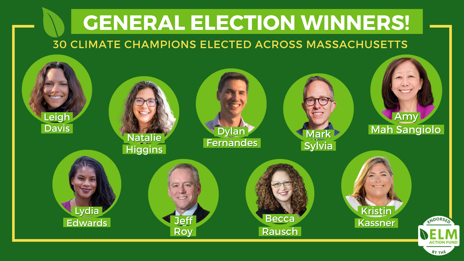 30 Climate Champions Elected Across Massachusetts - ELM Action Fund